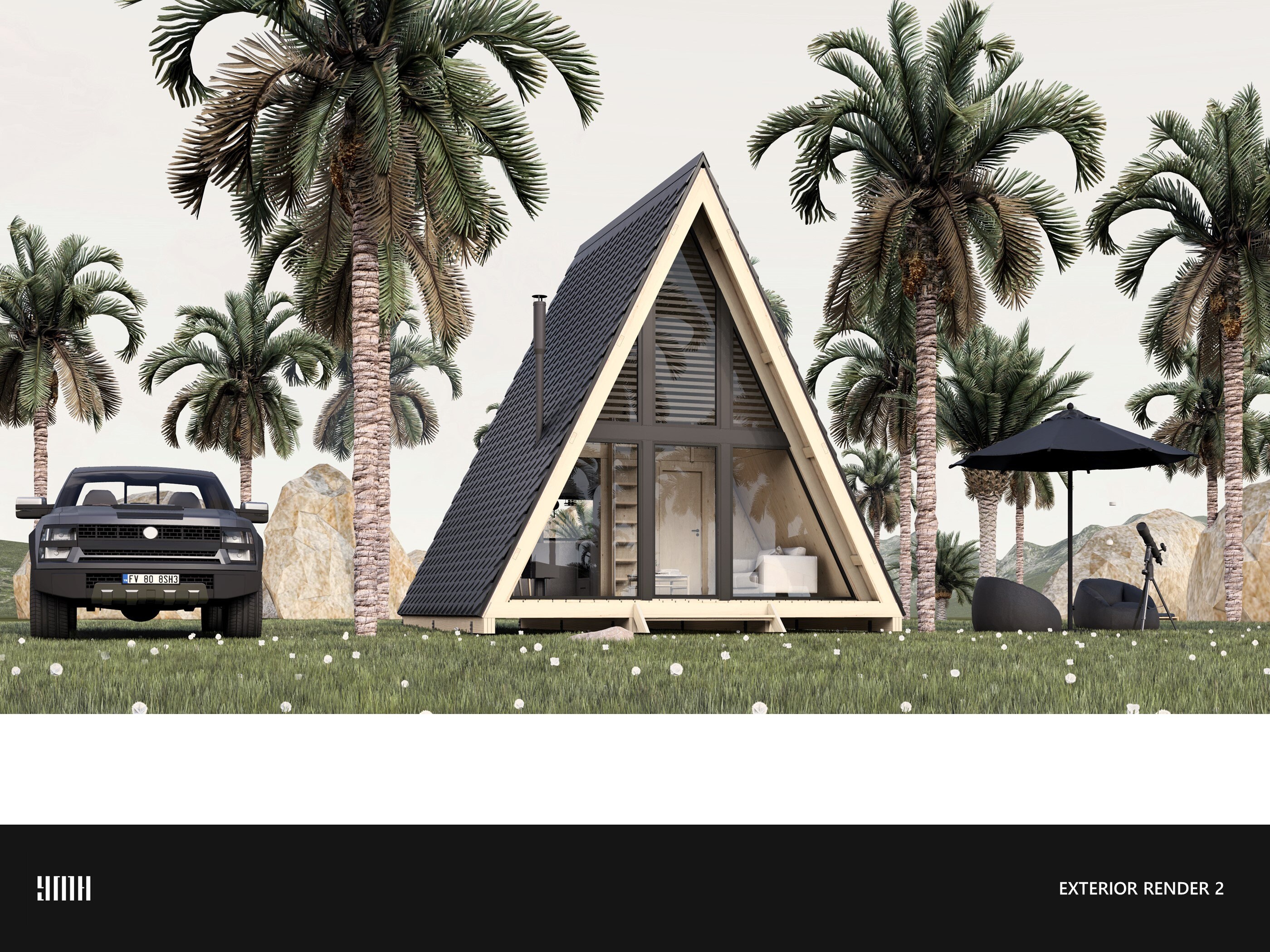 Triangular Tiny House, Two Storey , A Frame Cabin House, 1 Bed, 1 Bath ...