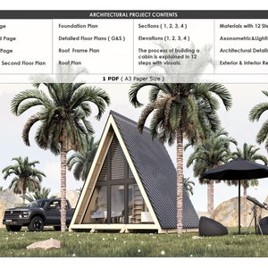 Triangular Tiny House, Two Storey , A Frame Cabin House, 1 Bed, 1 Bath ...