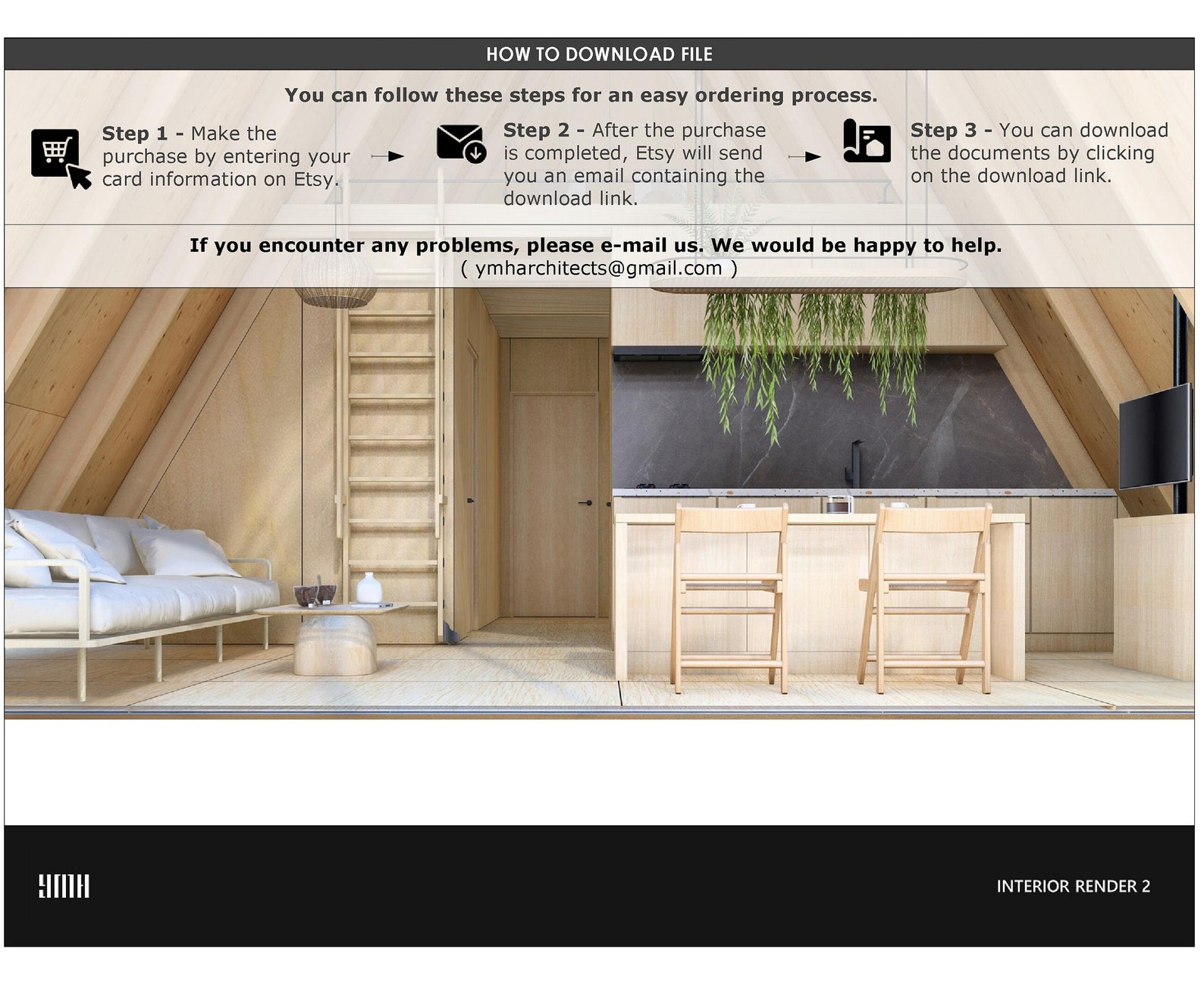 Mini A-frame House Architectural Plans, 2 Bedroom Cabin (PDF) - Etsy