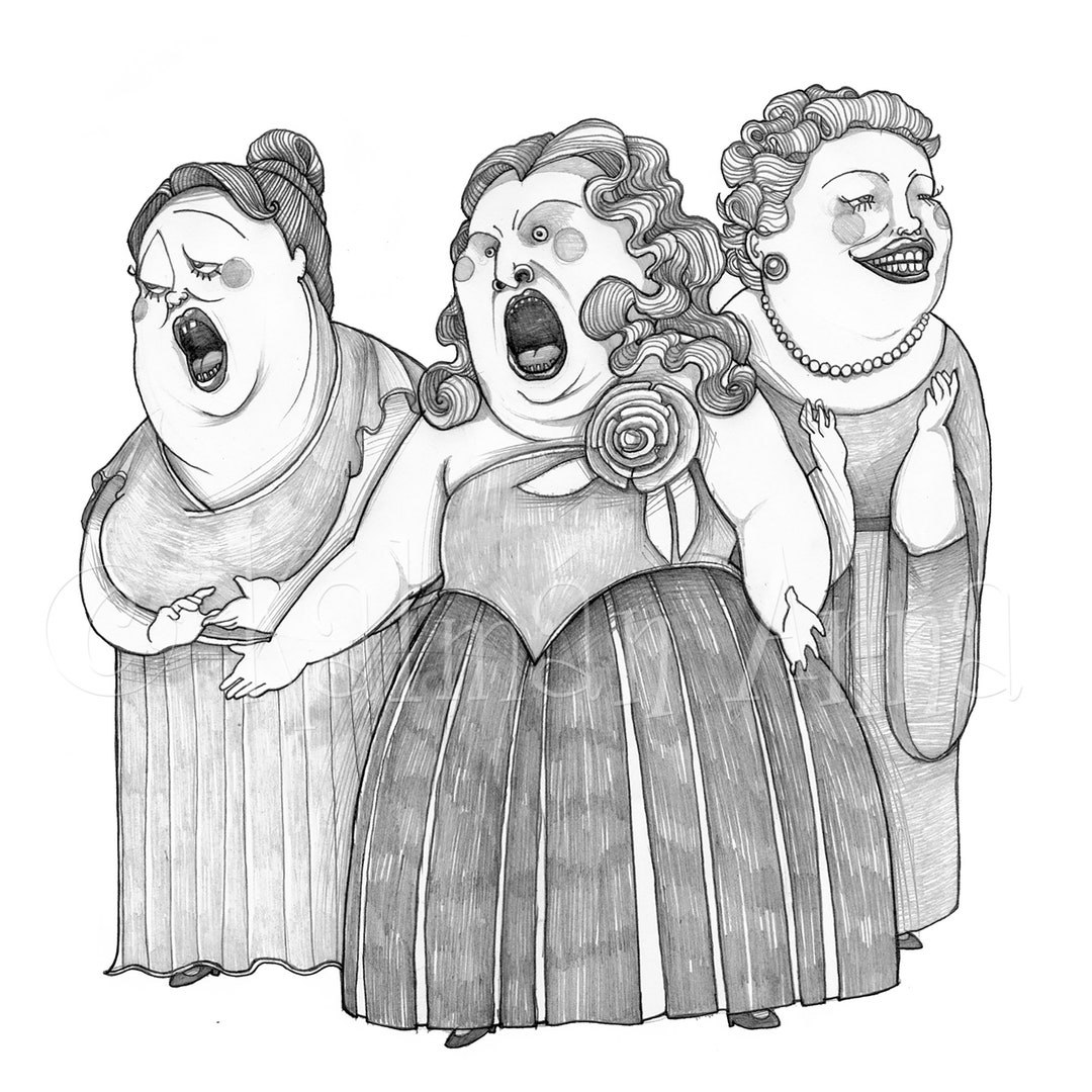 Three Divas - Art Print, Opera Wall Decoration, Opera Wall Art, Three ...