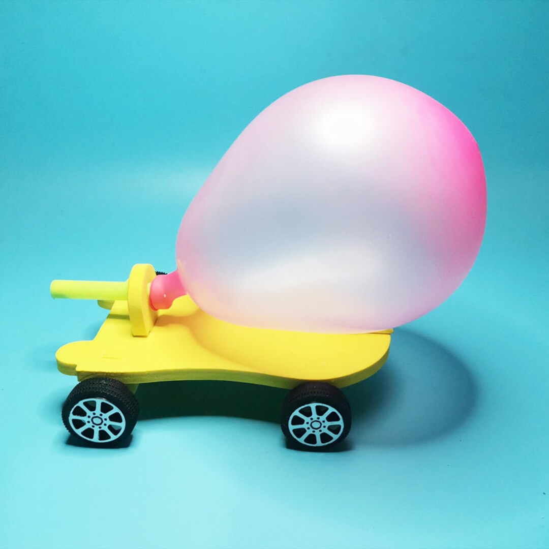 Recoil Balloon Trolley Science and Technology Small Making Gadget DIY ...