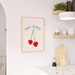 Ma Cherie DIGITAL PRINT | Trendy Cherry Print | Retro Cherries Poster ...
