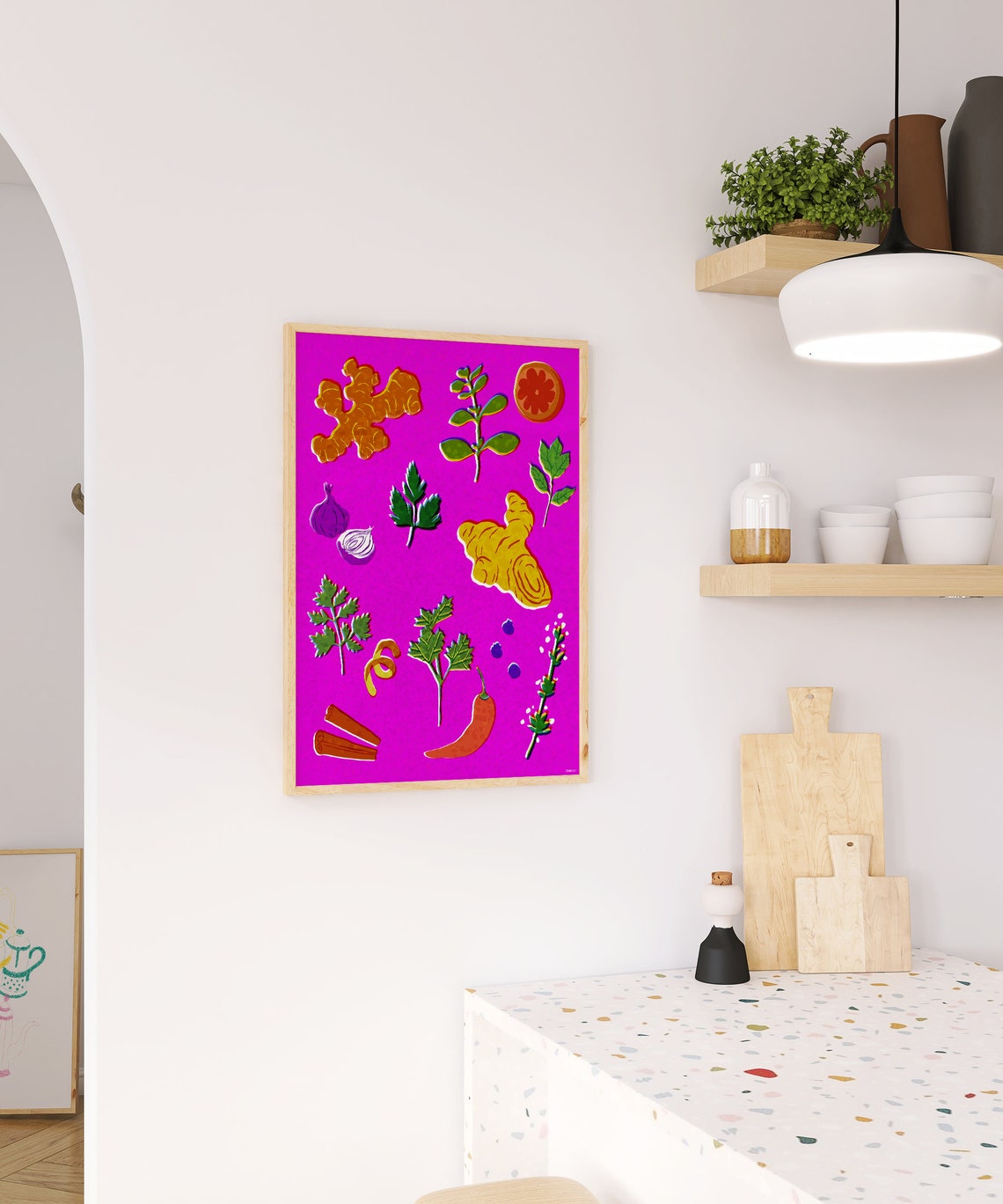 Herbs & Spices Riso Digital Download | Kitchen Ingredient Art Print ...