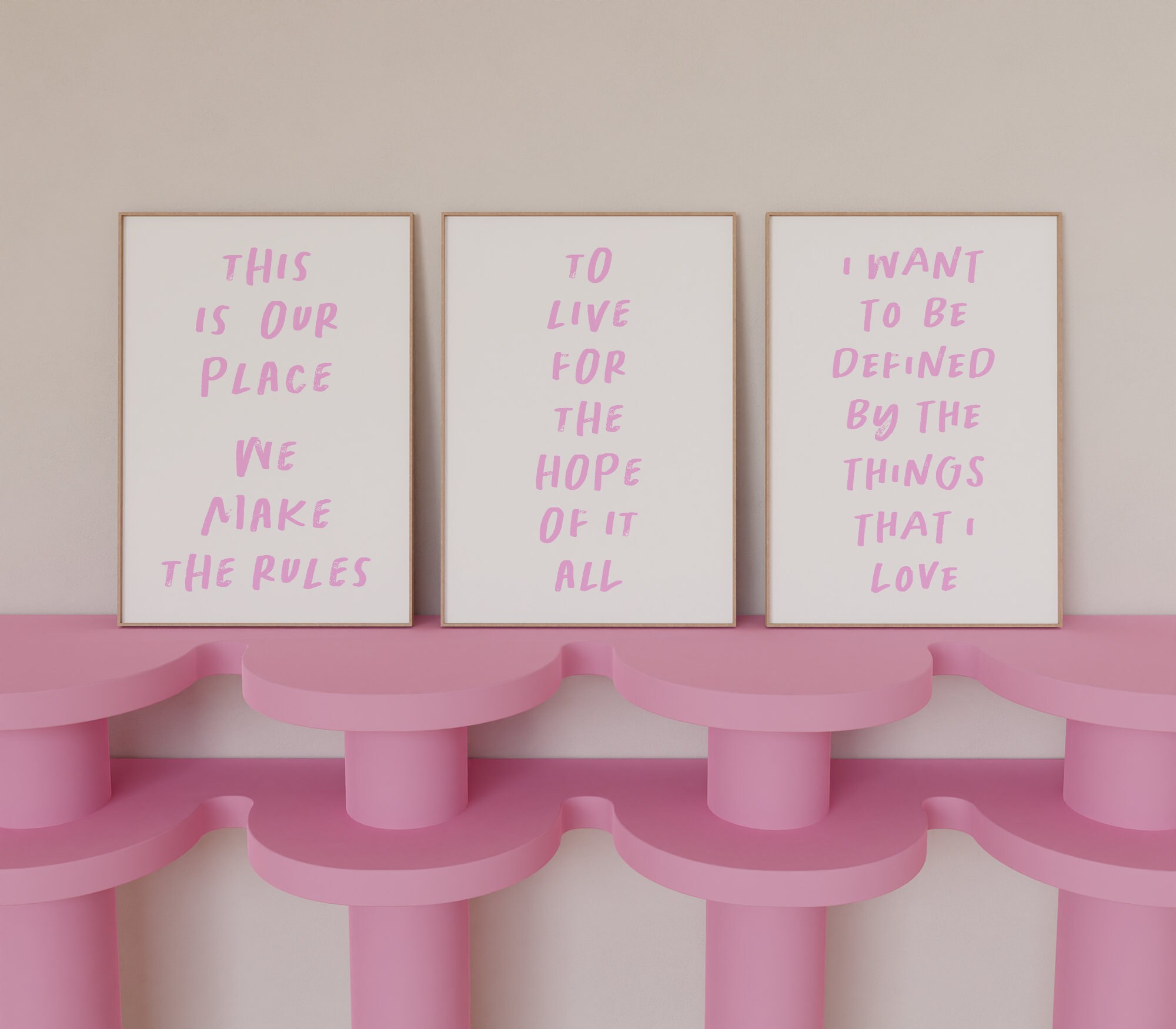 Cute Taylor Lyrics Printable Poster Pink Handwritten Quote Preppy Wall ...