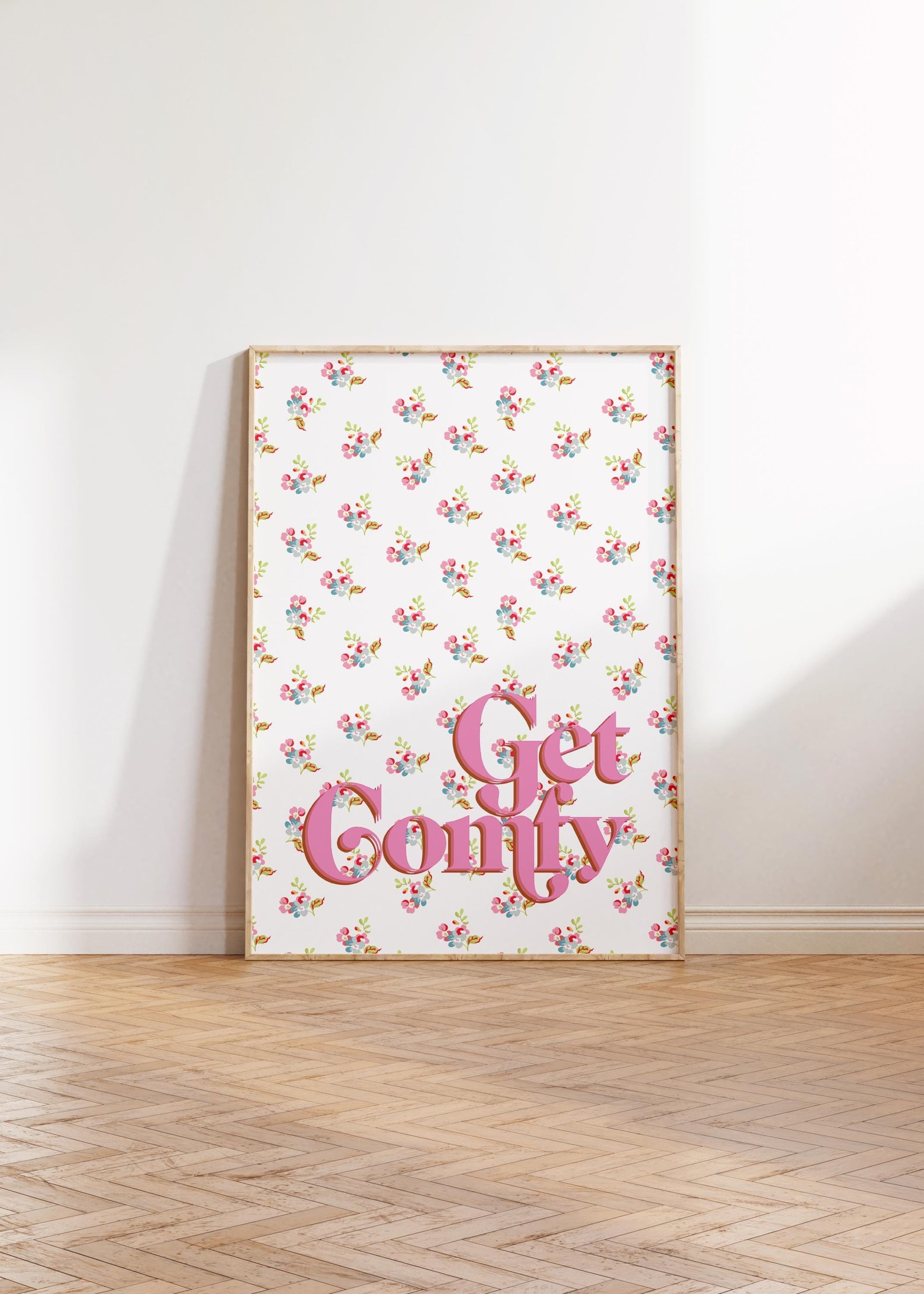 Get Comfy Print, Coquette Printable Art, Vintage Floral Print, Shabby ...