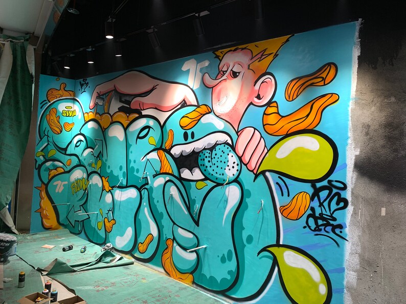 Graffiti Backgrounda Seven Friday Graffiti Digital Paper - Etsy