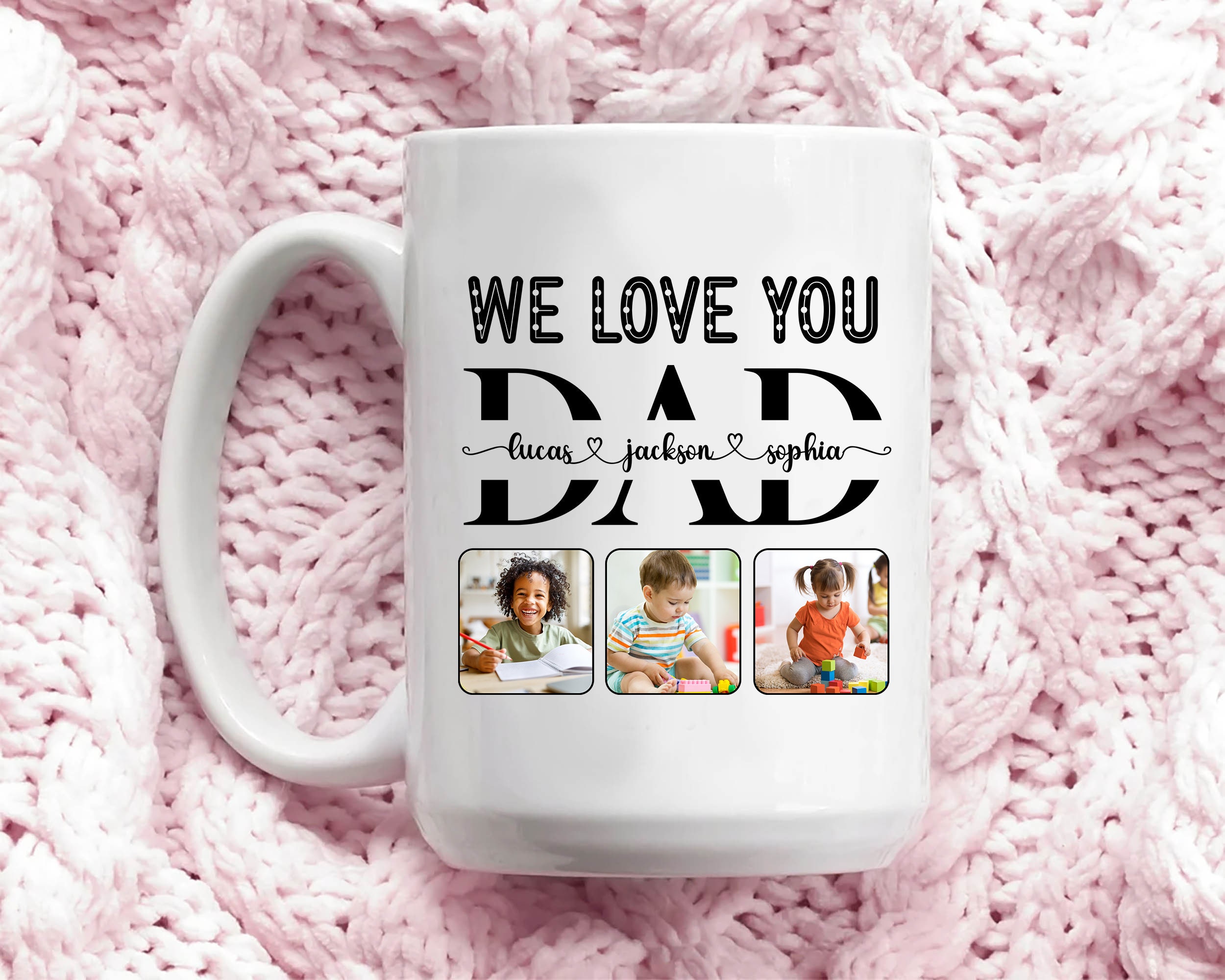 Personalized Dad Mug Mug With Photo Custom Kid's Photo - Etsy