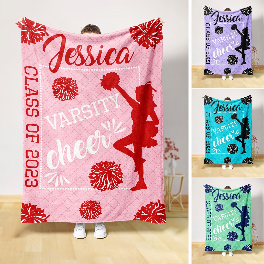 Personalized Cheerleading Blanket Cheer Girl Blanket Custom - Etsy
