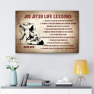 Personalized Brazilian Jiu Jitsu Poster/canvas, Jiu-jitsu Life Lessons ...