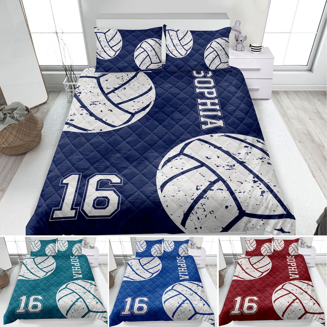 Personalized Volleyball Quilt Set Volleyball Quilt Blanket & - Etsy