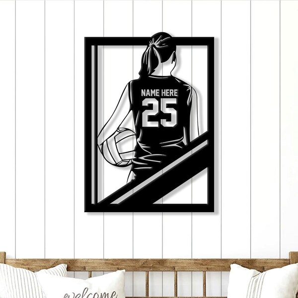 Volleyball Wall Decal - Etsy