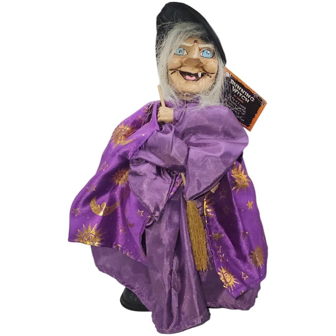 Vintage GANZ Witch Cackles Eyes Flash Halloween 13" Figure Decor - NO ...