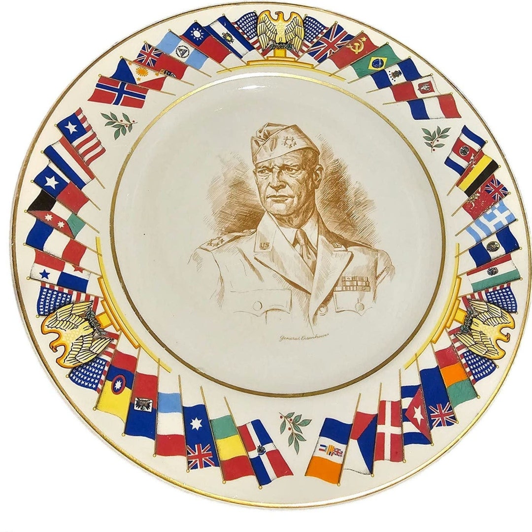 Allied Nations Commemorative Series Plate - General Eisenhower - Etsy