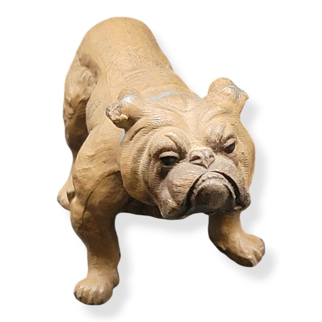 Bully Pitbull Mastiff Dog Cast Iron Antique Toy Paperweight Figure Apx ...