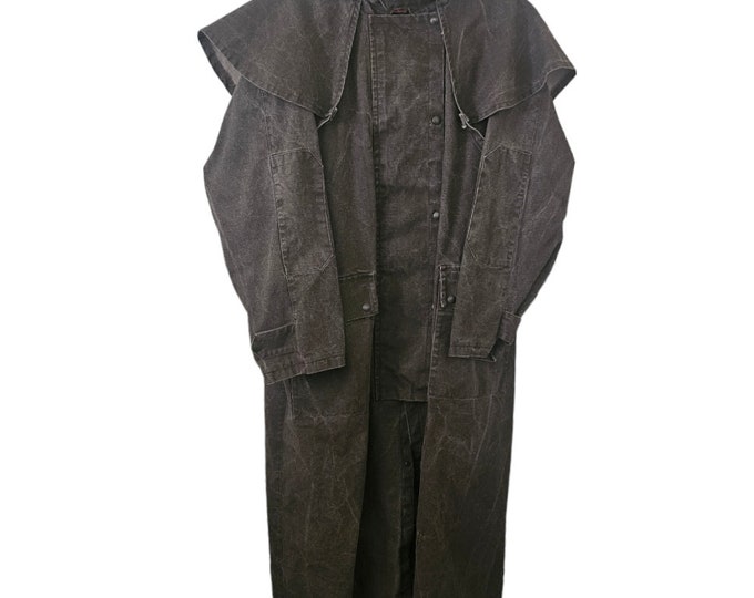 VTG Australian Outback Collection Mens XL Oilskin Stockman Duster ...