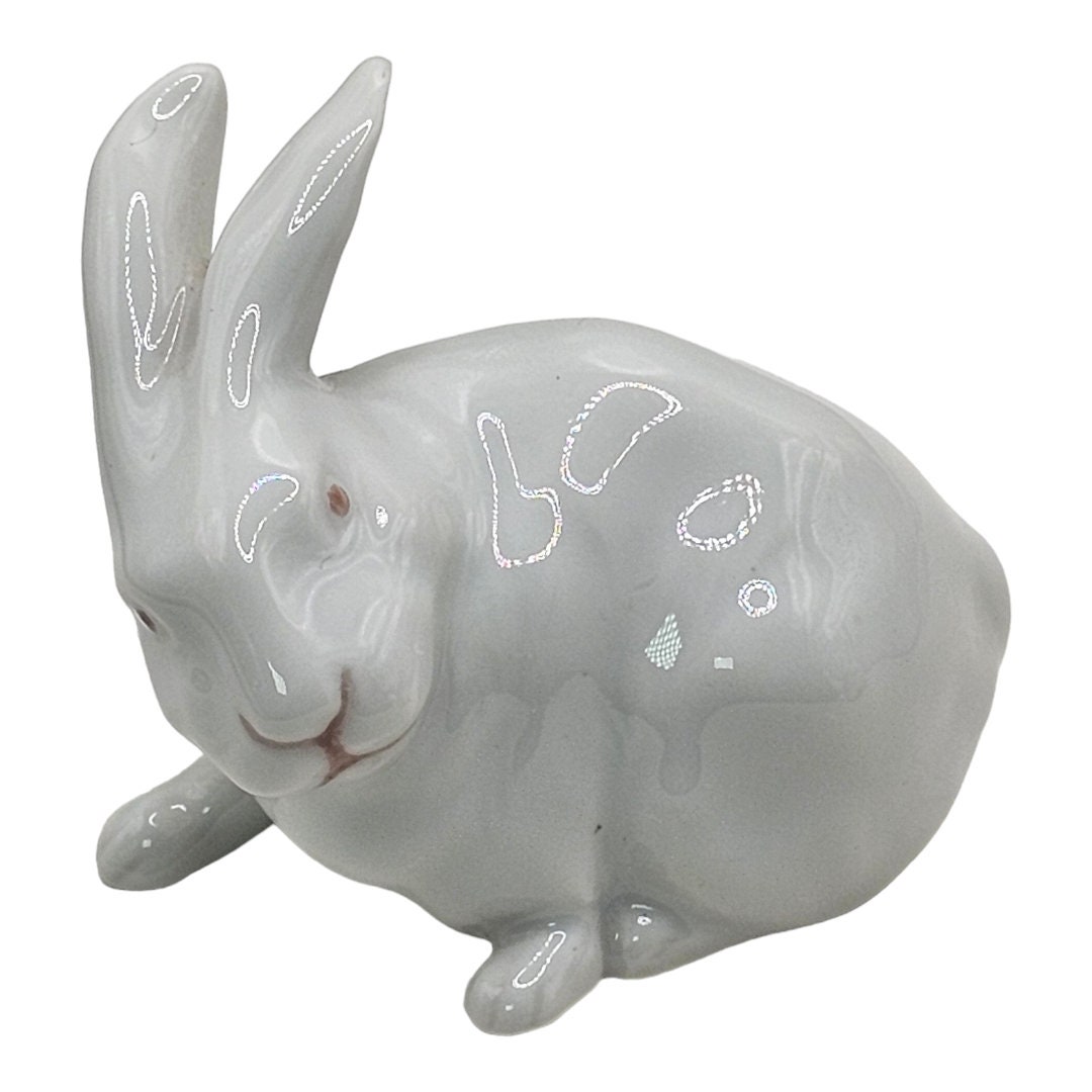 Vintage Royal Copenhagen White Rabbit Figurine 1691 - Etsy