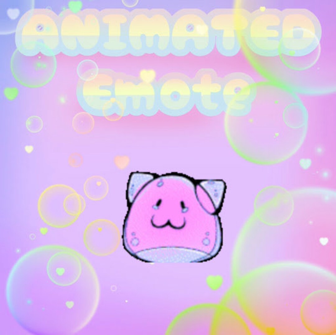 ANIMATED Rainbow Slime Cat // Ready to Use // Twitch, Youtube, Kik, OBS ...