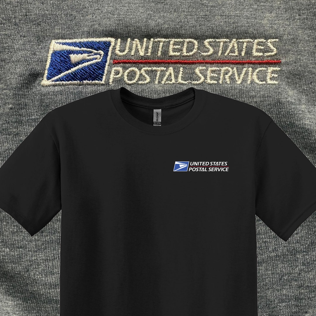 USPS Tshirt Embroidery Logo Pocket Size Rural Carrier Postal Worker ...