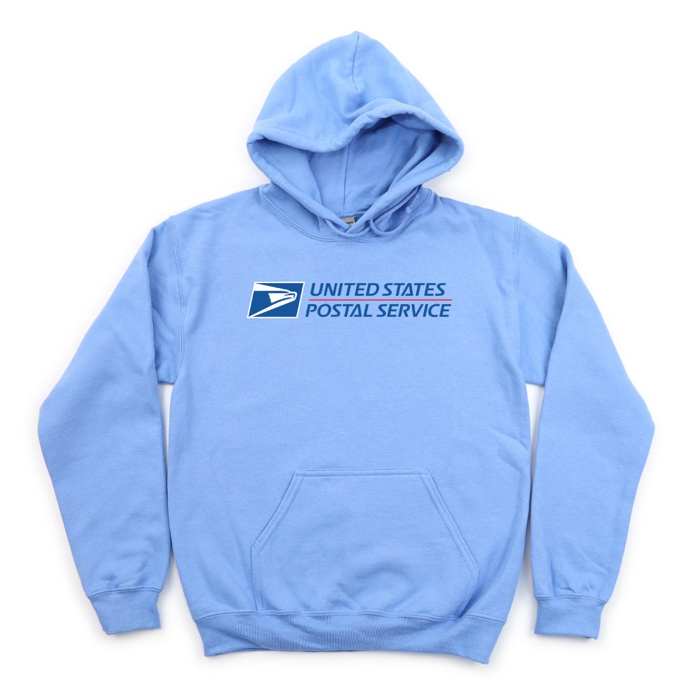 USPS Hoodie Flock Suede Full Color Logo Postal Worker, Post Office ...