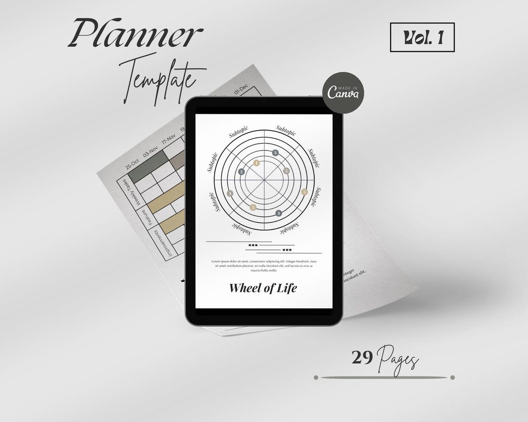 Mix & Match Canva Planner, All in One Worksheet Template, Personal ...