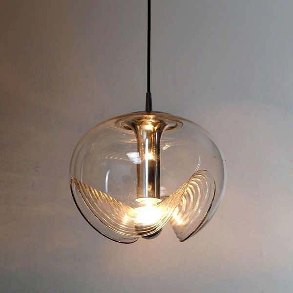 Blown Glass Pendant Light - Etsy