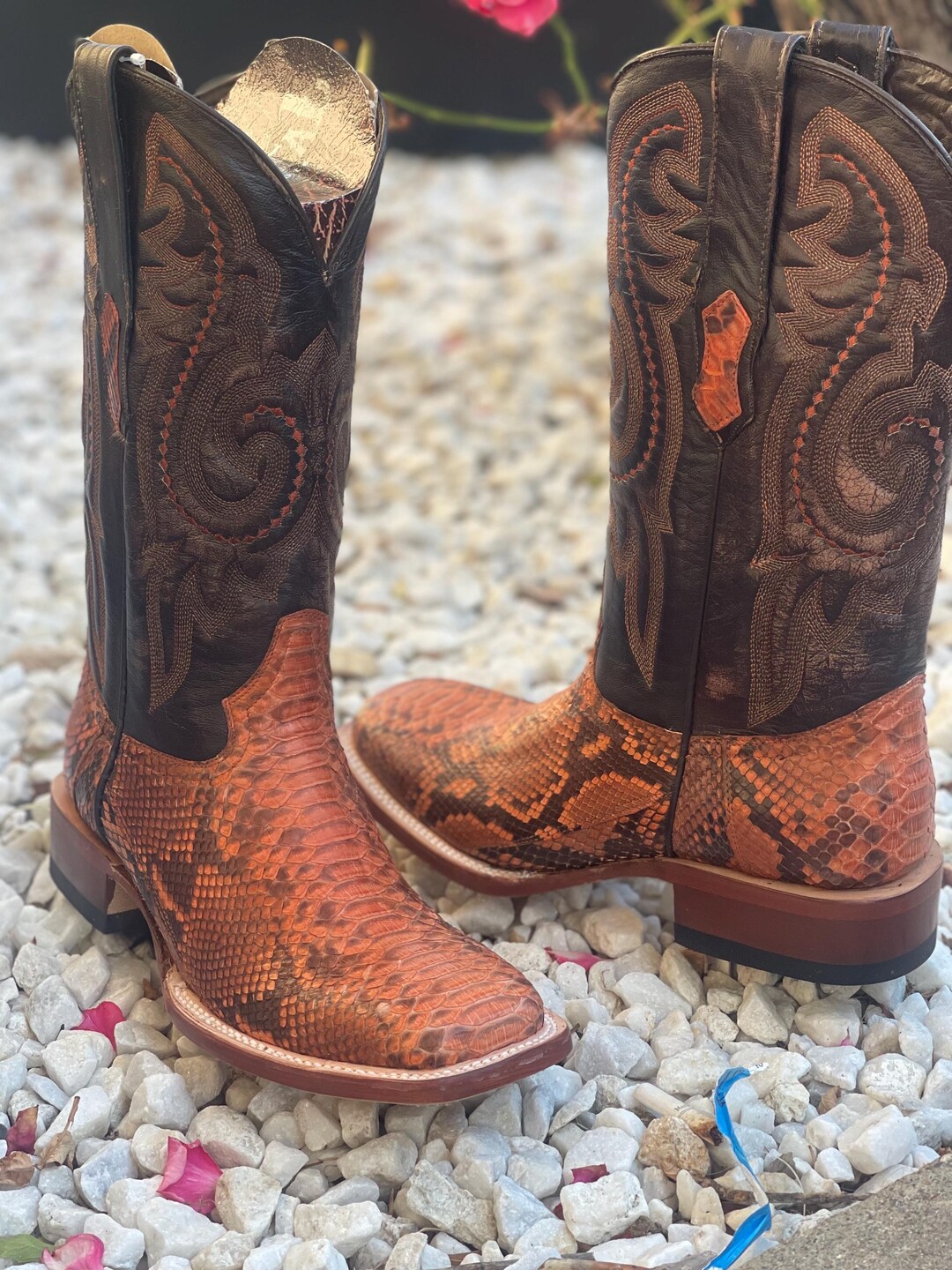 Authentic Python Boots/ Botas De Pitón - Etsy