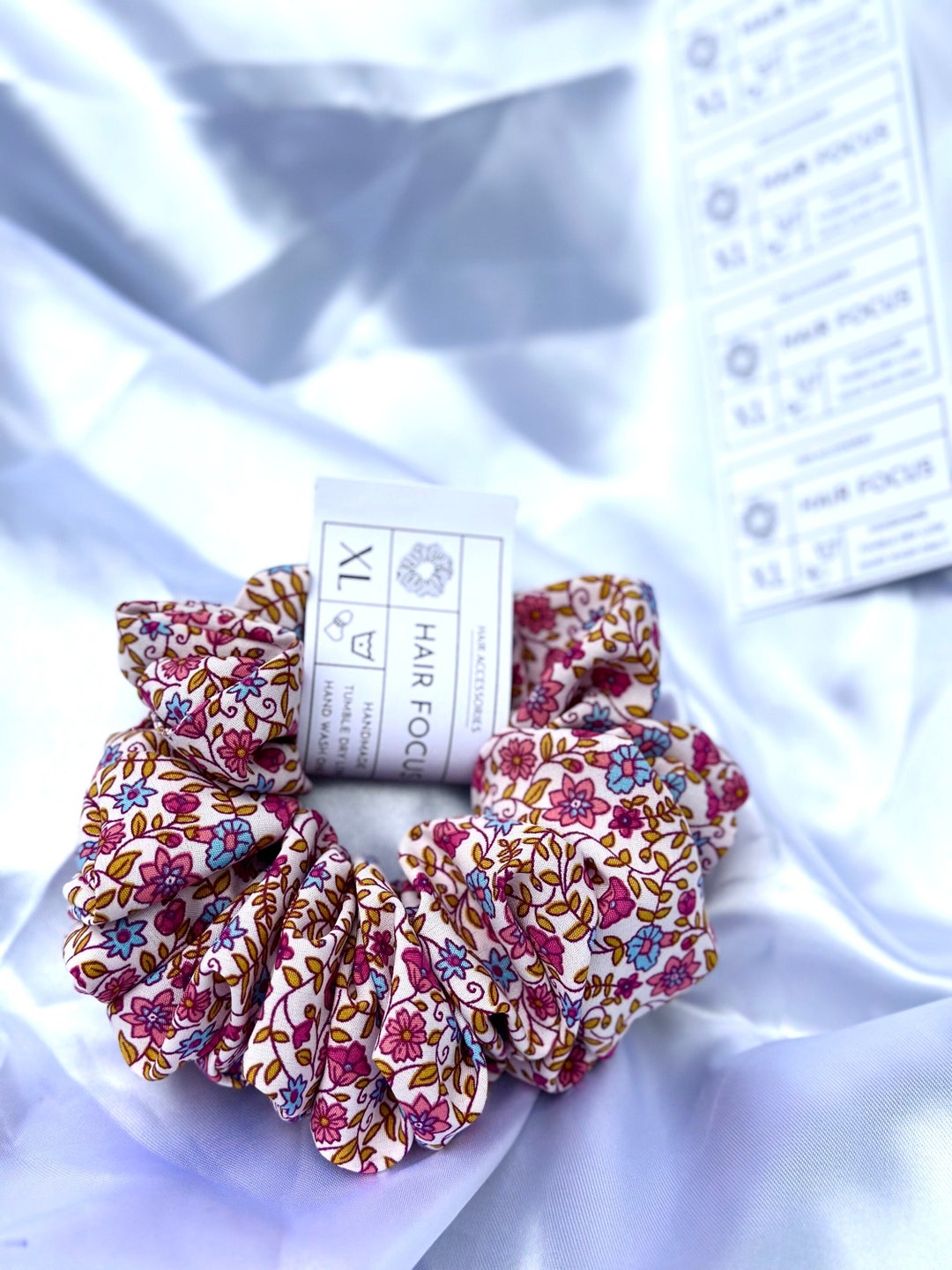 Pretty Floral Jumbo Scrunchies Lightweight - Etsy
