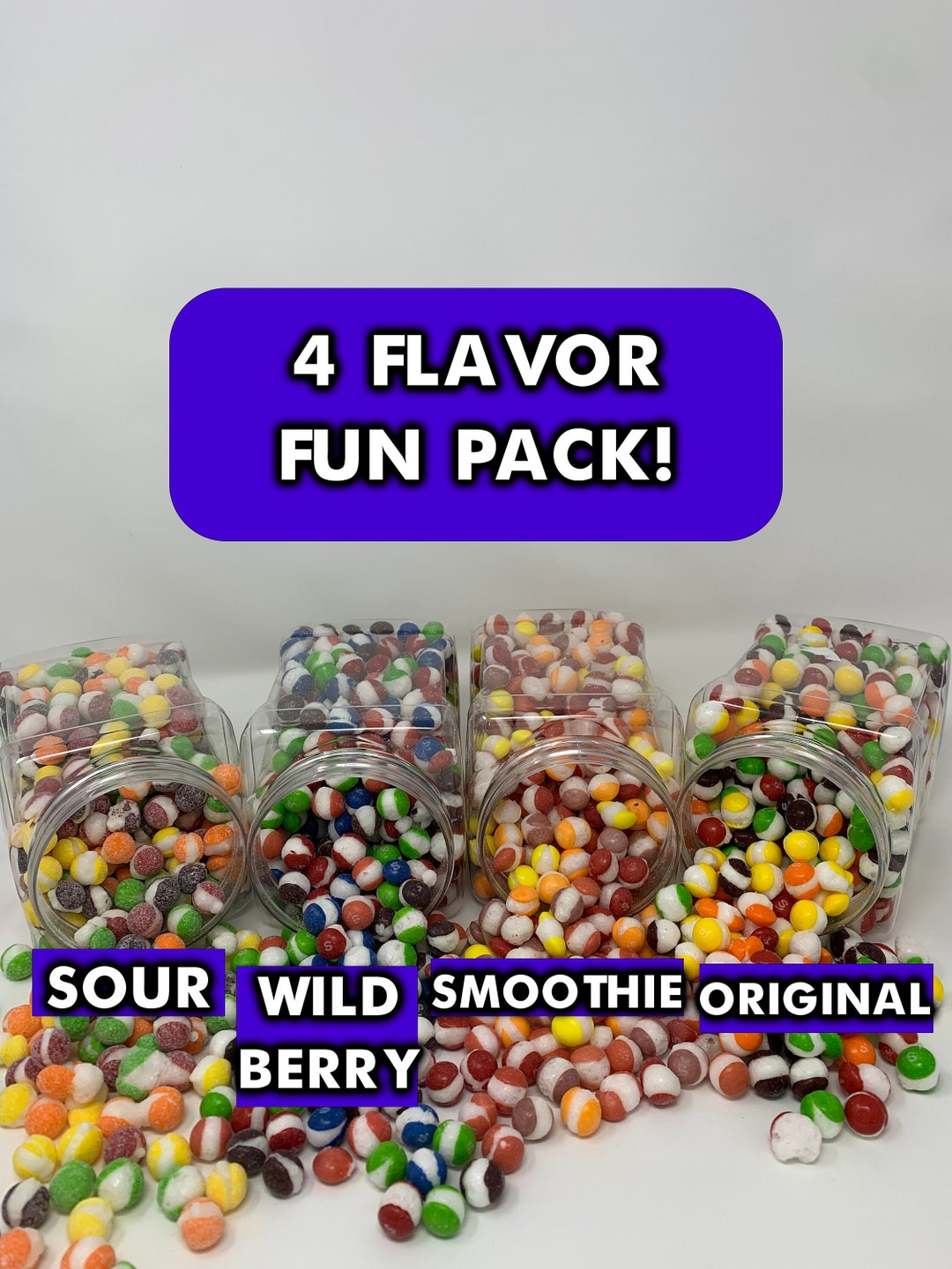 4 BIN FUN PACK 4 Different Flavor Bins Freeze Dried - Etsy