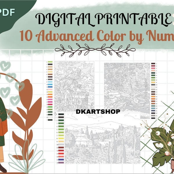 Paint by Number Advanced - Etsy