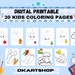 30 Kids Coloring Pages | Follow the Colour Image | Color Therapy - Etsy