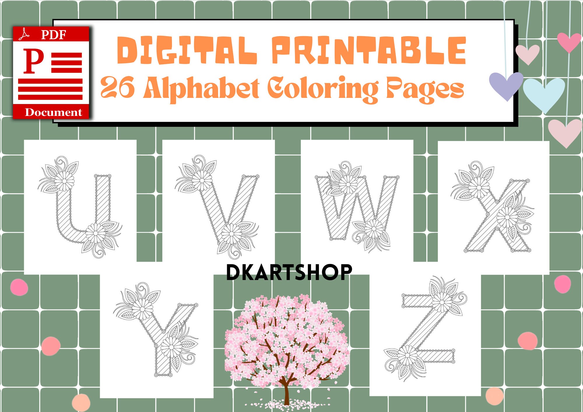26 Alphabets Coloring Pages - Etsy
