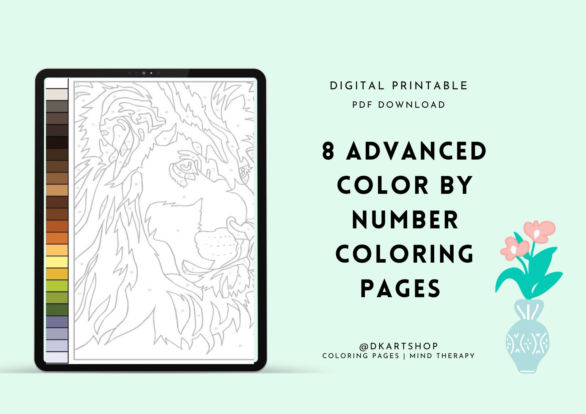Color By Number Printables Advanced