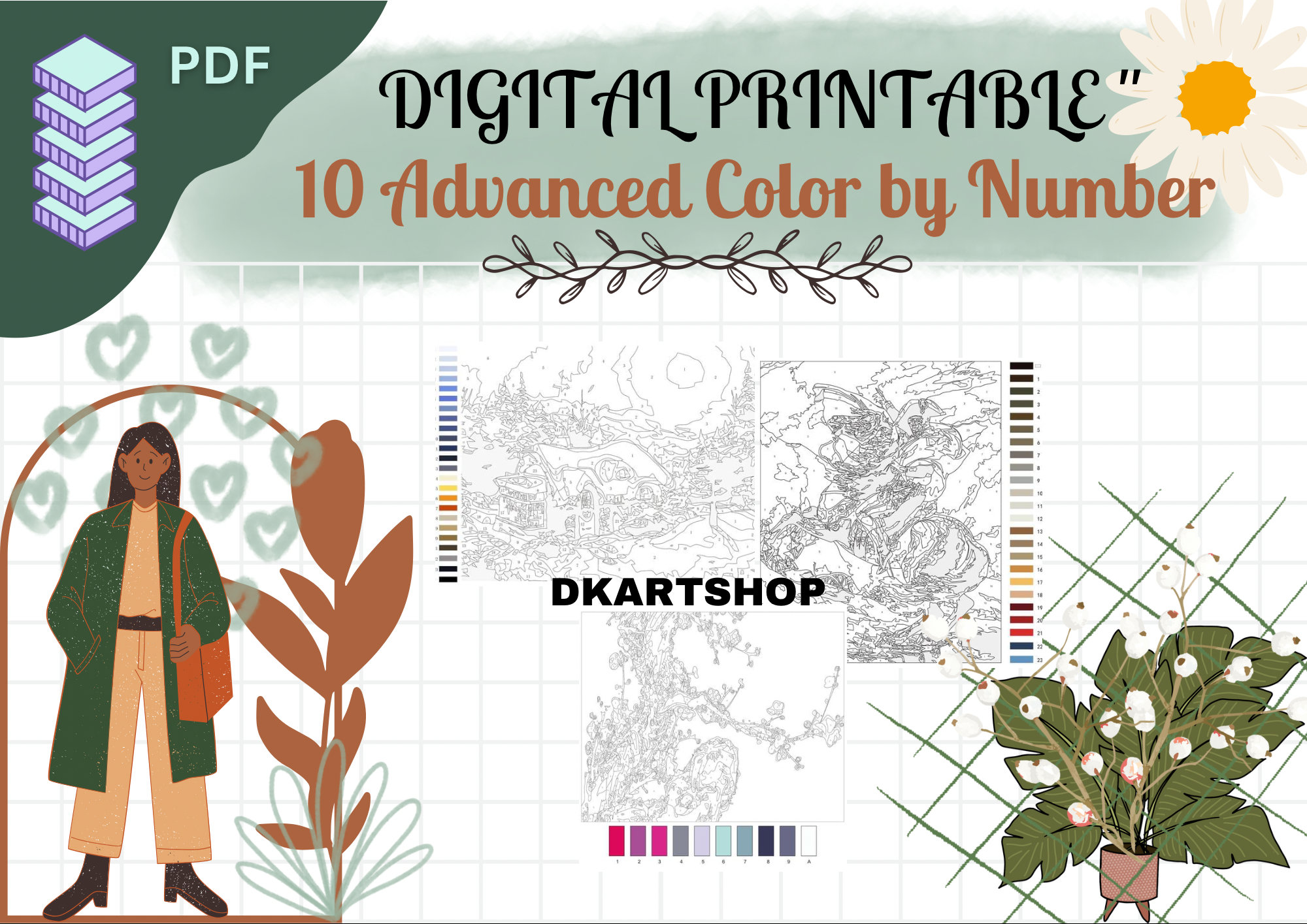 Advanced Color By Number Coloring Pages