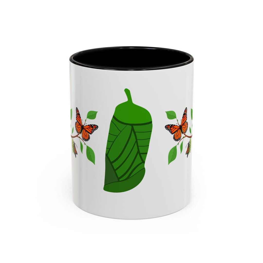 Monarch Butterfly Life Cycle Mug | Accent Coffee Mug 11oz 15oz - Etsy