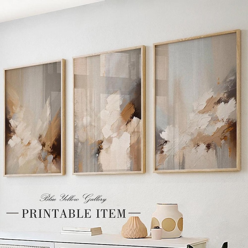 Neutral Abstract Art - Etsy