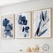 Printable Navy Blue Mid Century Modern Wall Art Set of 3 Print ...