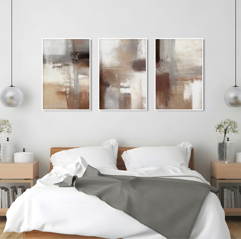 Minimalist Neutral Abstract Printable Wall Art Set of 3. - Etsy