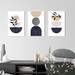 Printable Navy Blue Beige Mid Century Modern Wall Art Set of 3 - Etsy
