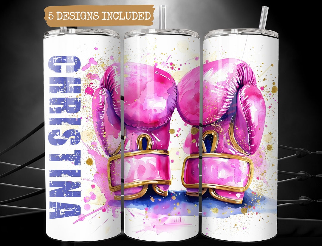 Custom Boxing Girl Pink Tumbler Boxing Mom Gift Boxing Queen Boxing ...