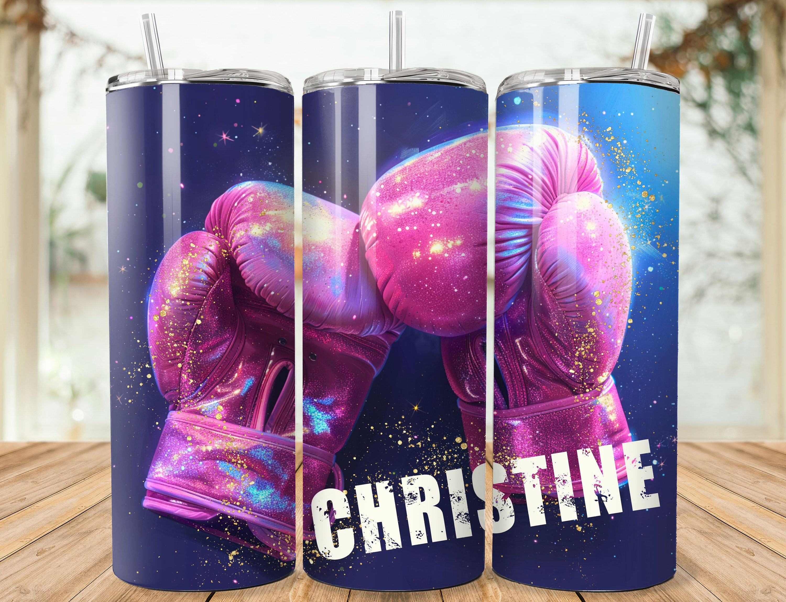 Custom Boxing Girl Pink Tumbler Boxing Mom Gift Boxing Queen Boxing ...
