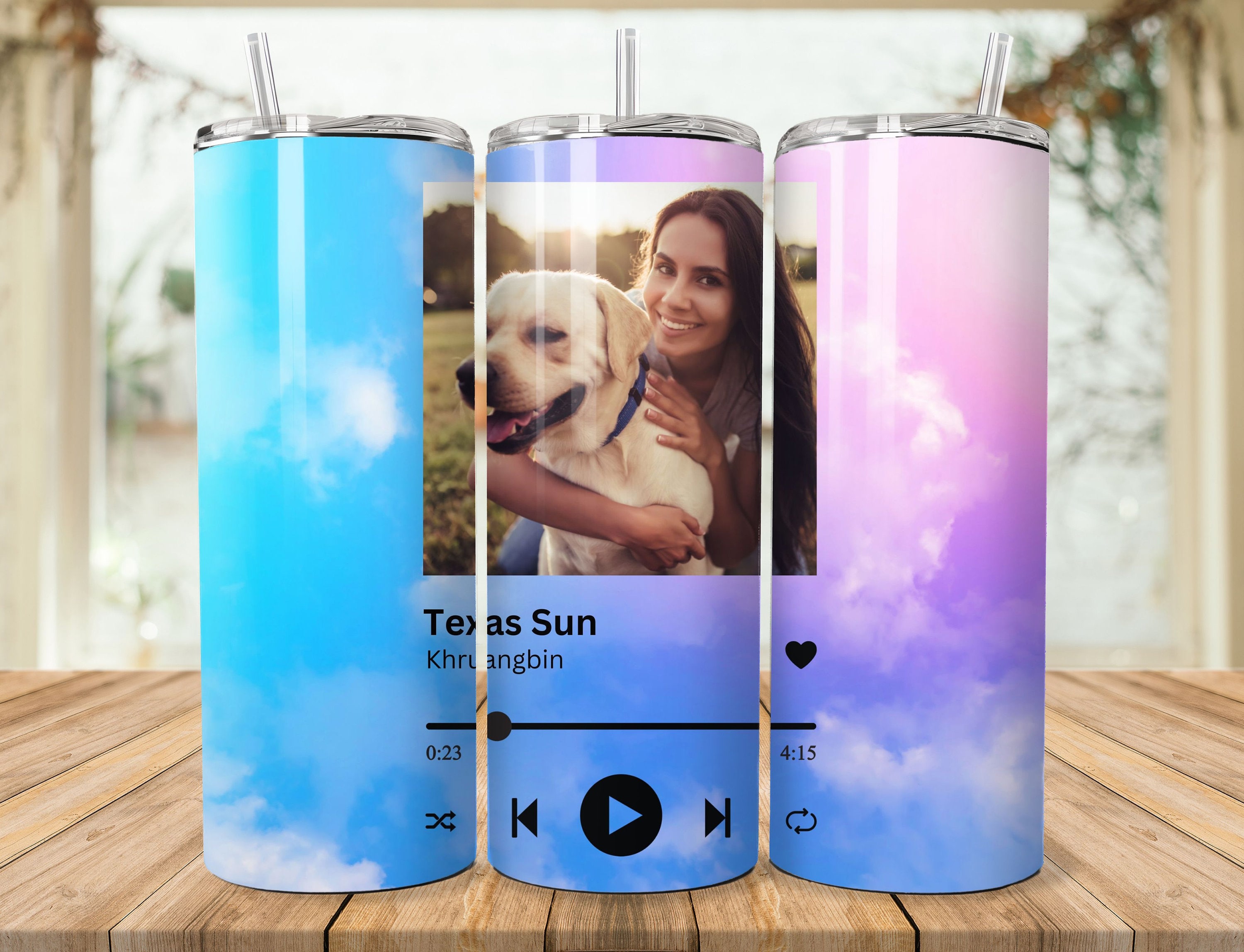 Personalized Song Gift, Tumbler Wrap Template, Favorite Song Tumbler ...