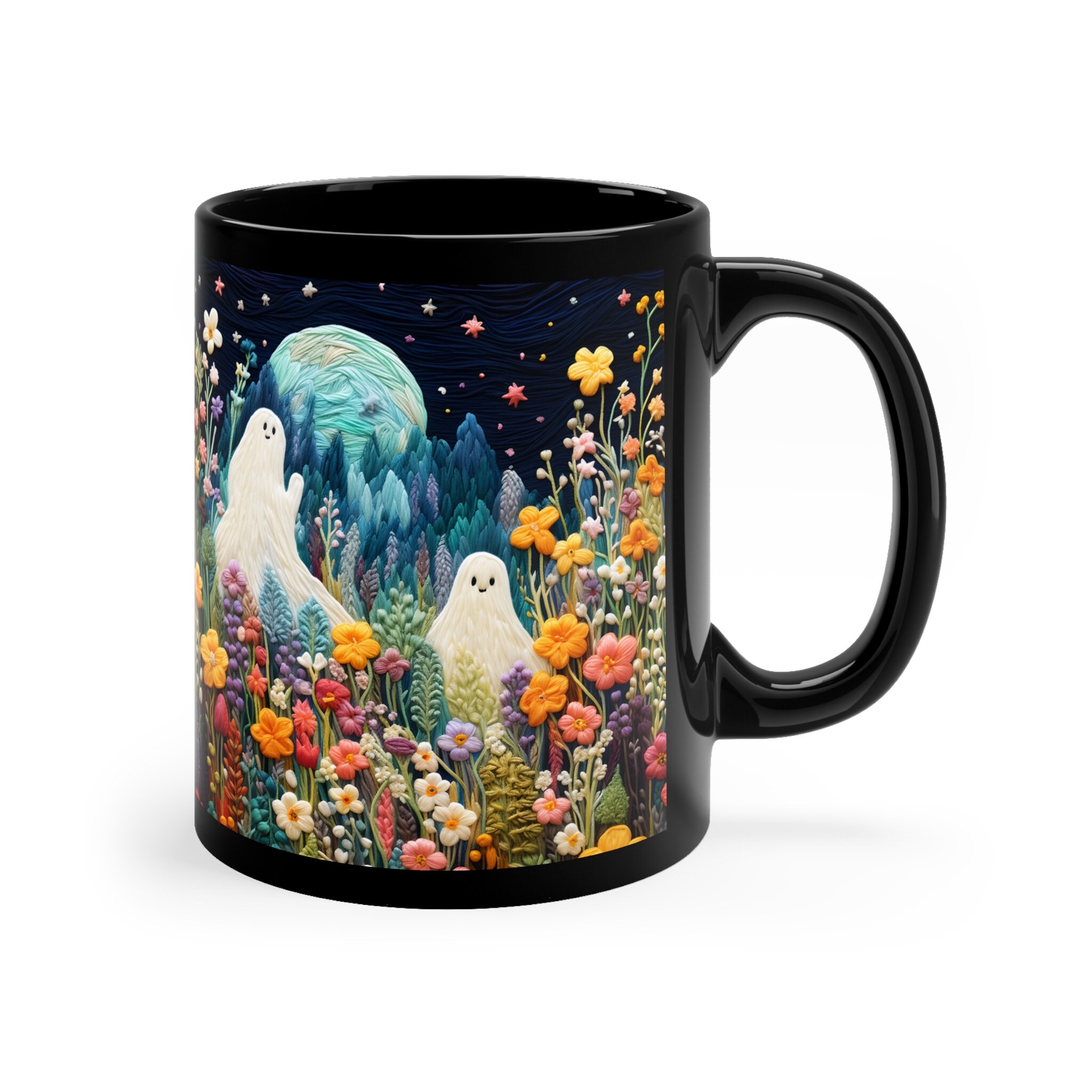 Ghost Coffee Cup PNG, 3D Ghost Mug Wrap, Halloween Mug Wrap, Cute Ghost ...