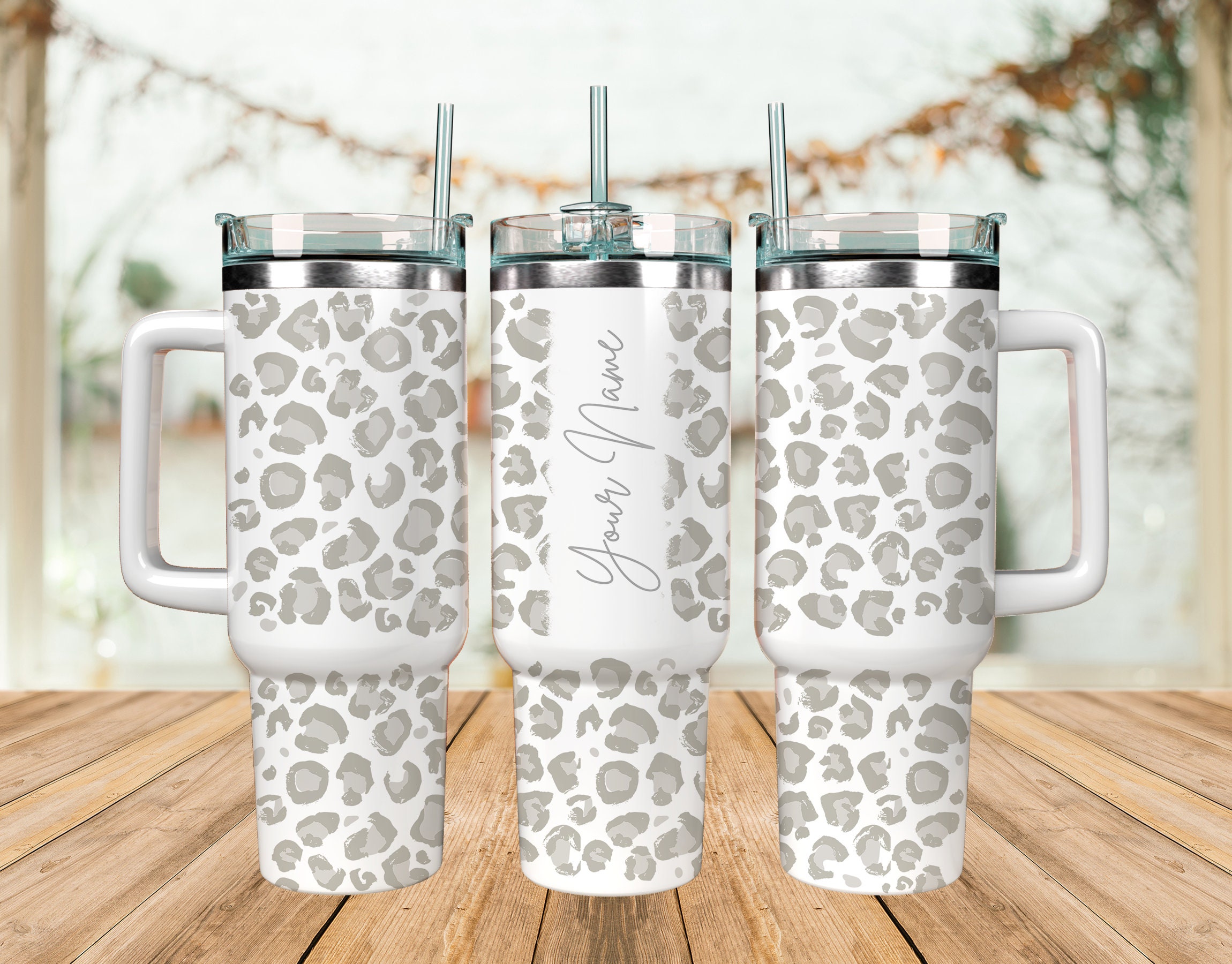 40oz Cheetah Custom Name 40 Oz Leopard Tumbler Customized Leopard Cup