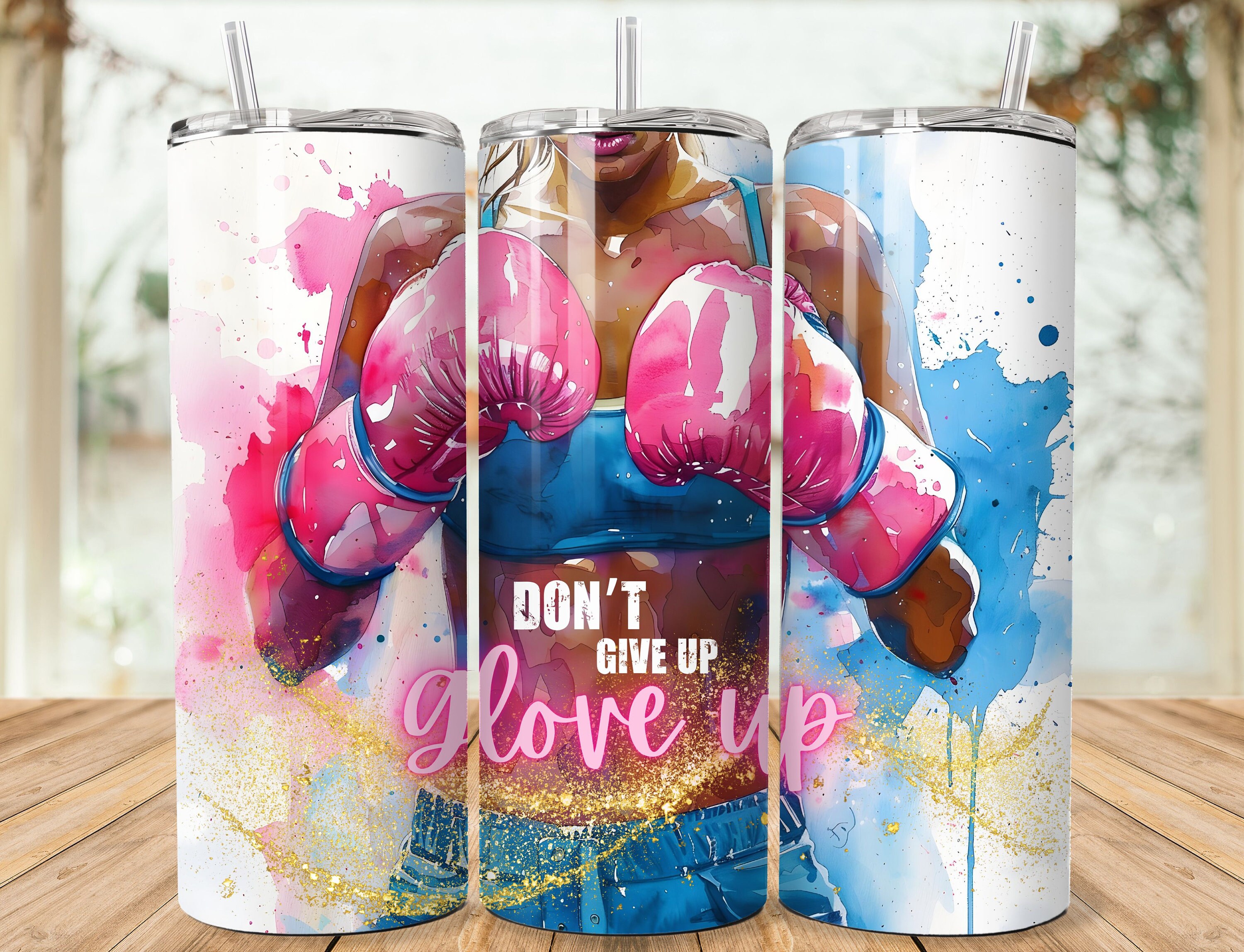 Custom Boxing Girl Pink Tumbler Boxing Mom Gift Boxing Queen Boxing ...