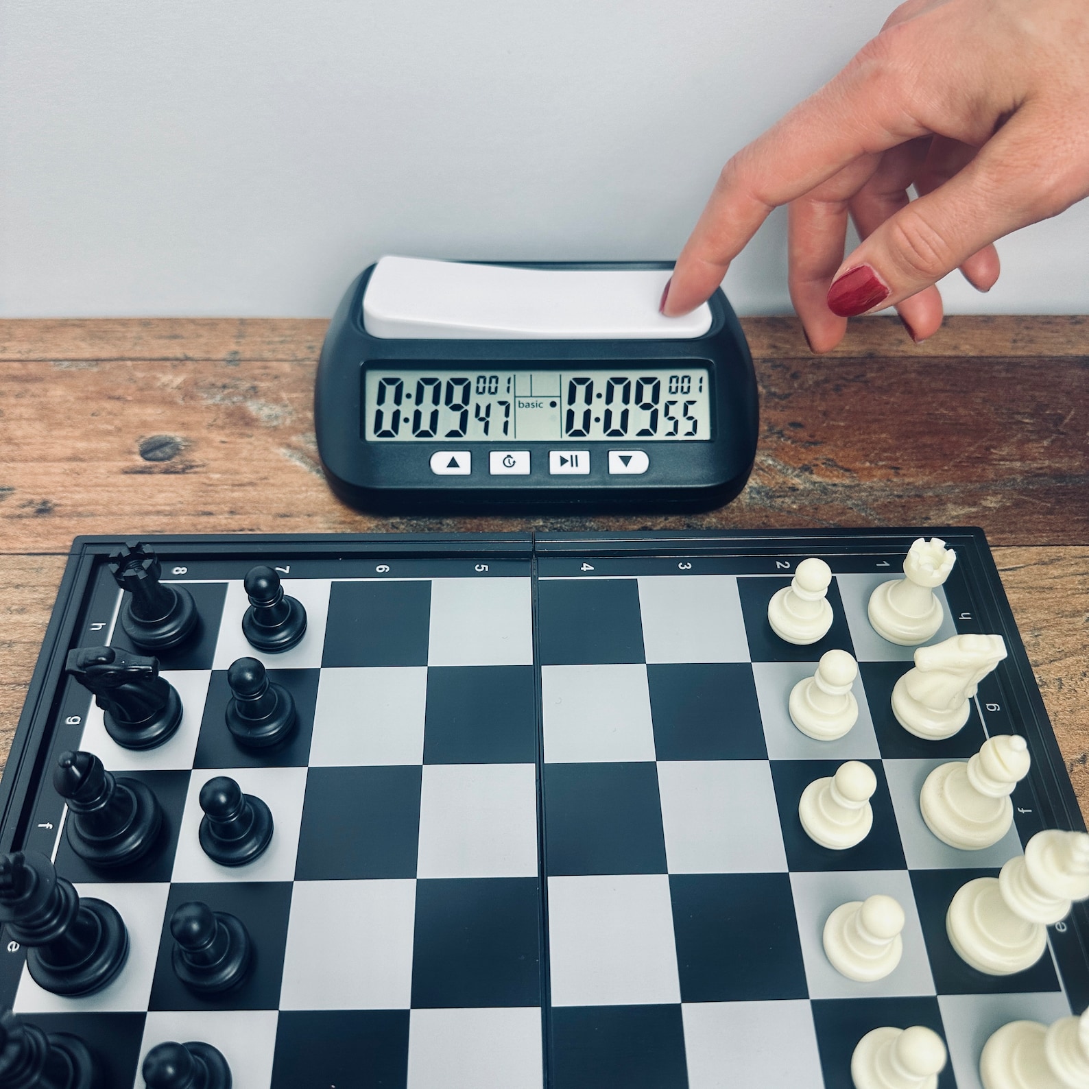 SET Magnetic Chess Game With Clock Chess Board With Chess Clock Chess ...