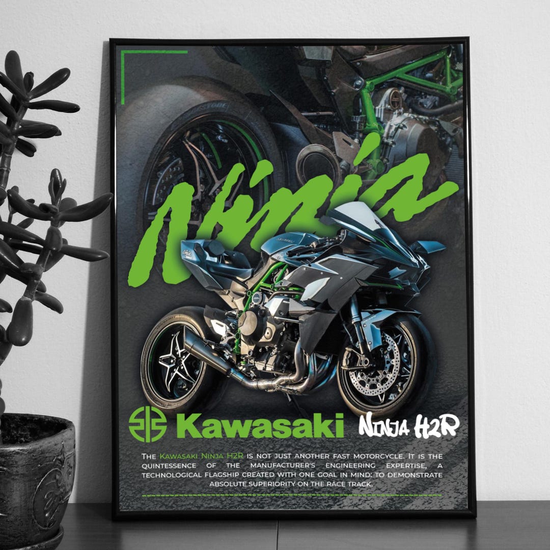 Kawasaki Ninja H2R Poster - 3 Files (tiff, Png, Jpeg) - Etsy