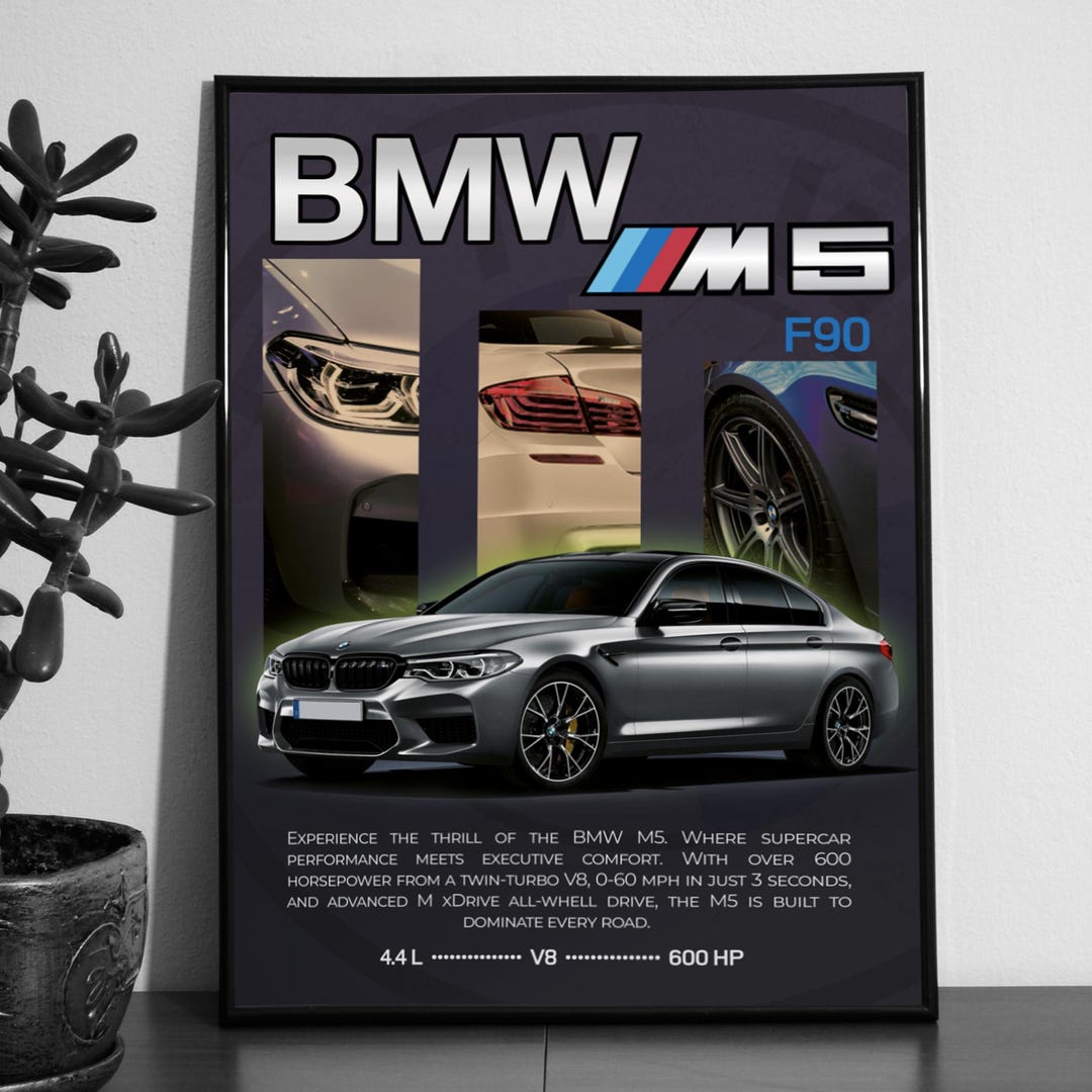 BMW M5 Poster - 3 Files (tiff, Png, Jpeg) - Etsy