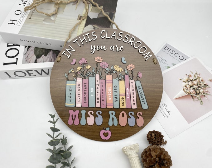 Custom Teacher Welcome Back to School Gift, Personalized 3D Teacher ...