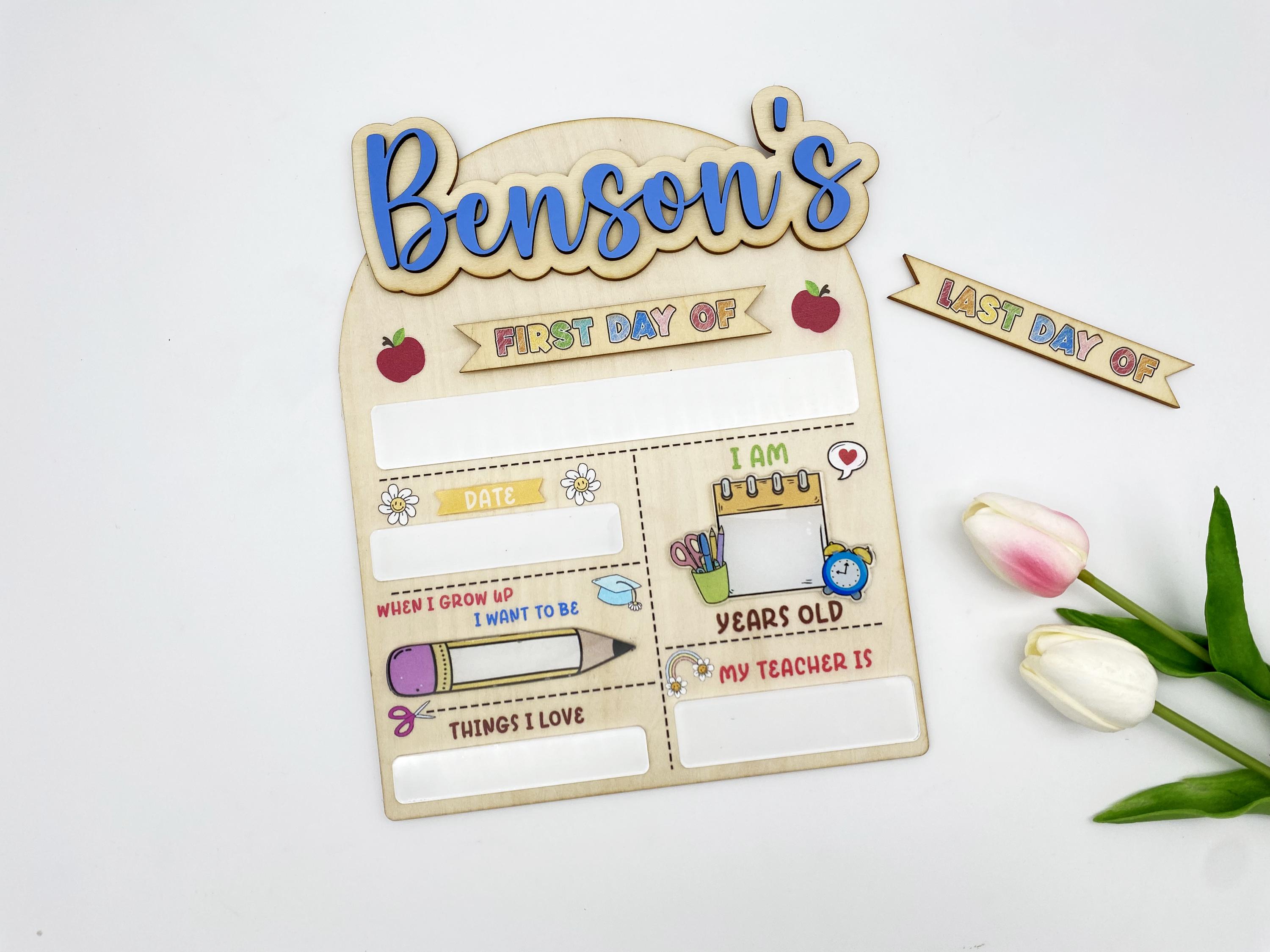 First Day of School Signs, Back to School Signs, Personalized School ...