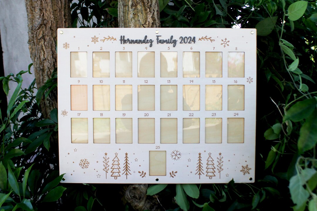 Personalized Family Name Photo Frame: Christmas Month Picture Frame ...